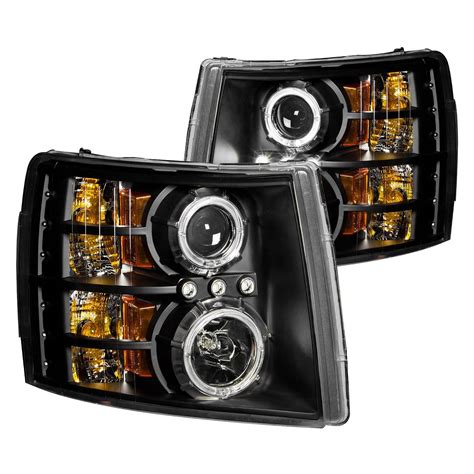 Anzo Chevy Silverado HD HD Black Halo Projector LED Headlights