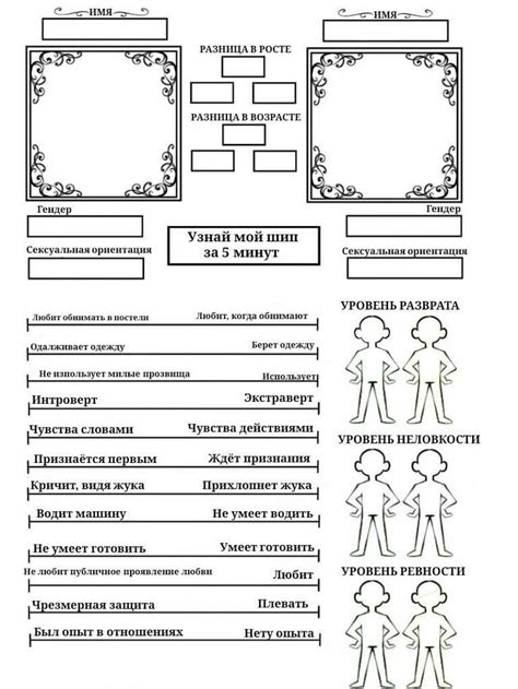Узнай мой шип за 5 минут My Ship In 5 Minutes Template Character Sheet Template Character
