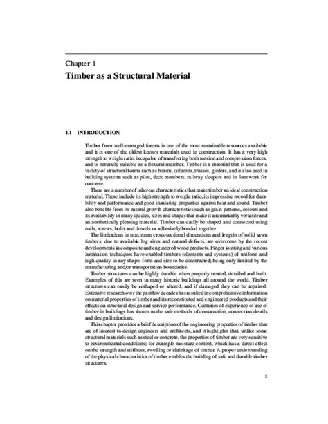 Pdf Timber As A Structural Material 1 1 Introduction