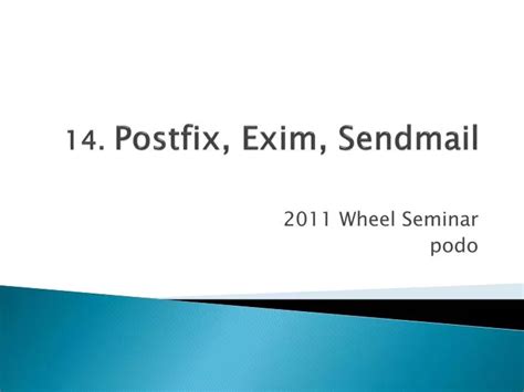 Ppt 14 Postfix Exim Sendmail Powerpoint Presentation Free Download Id1617835