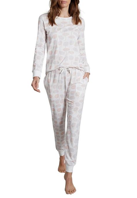 Tom Tailor Pyjama Tom Tailor Damen Pyjama Weiß Bedruckt 1 Tlg