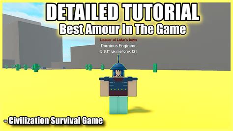 Detailed Tutorial Iron Armour Roblox Civilization Survival Game