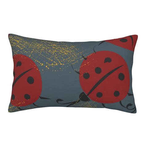 Junzan Ladybug Pillow Cases Standard Size With Envelope Closure Bed Pillow Cases 16x24 Inches