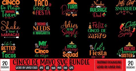 Cinco De Mayo SVG Bundle Vol 5 Bundle Creative Fabrica