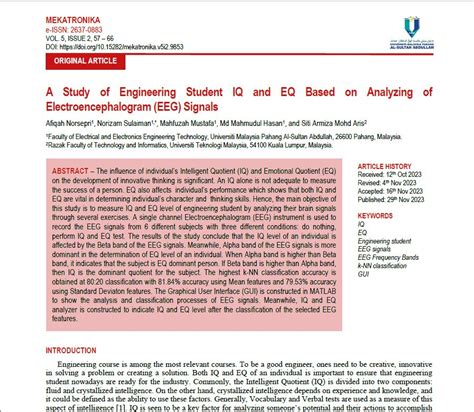 Eeg Faculty Electronics Electrical Engineering Emotional