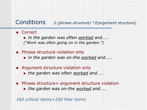 Ppt Word Category And Verb Argument Structure Information In The