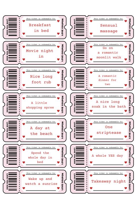 Best Naughty Coupon Book Sex Love Coupons Diy Printable Sexy