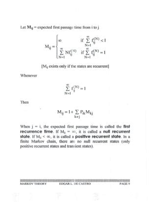 Markov Theory PDF