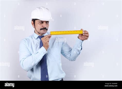 Happy Indian Construction Worker Doing Engineer Concept For Future The