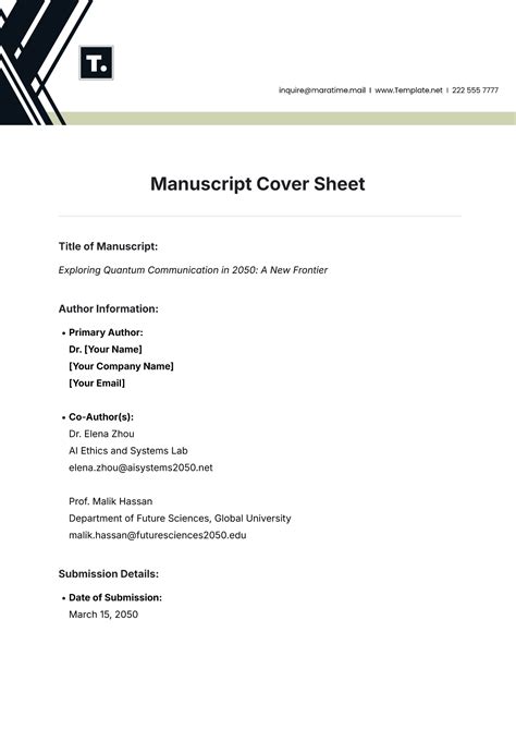 Free Manuscript Cover Sheet Template To Edit Online Free Manuscript Cover Sheet Template To Edit Online