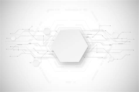 Premium Vector White Technology Background Design