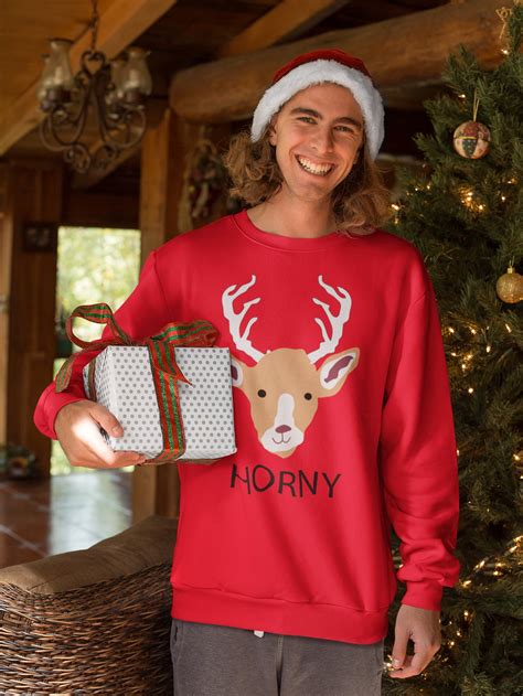 Horny Ugly Christmas Jumper Sweatshirt Etsy