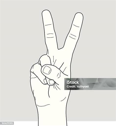 Victory Sign Peace Sign向量圖形及更多和平手勢圖片 和平手勢 和平象徵 插圖 Istock