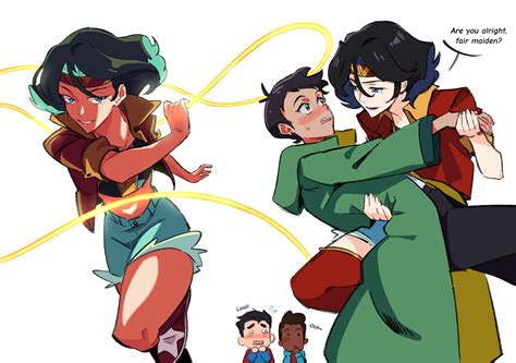 Superman Clark Kent Wonder Woman Lois Lane And Jimmy Olsen Dc