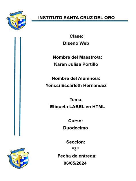 Informe De Etiqueta Label En Html Pdf Html Informática