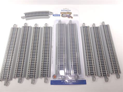 Bachmann E Z Track Lot Of 11 Pieces Of 9 Straight Track 4 New Gray