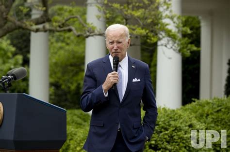 Photo Us President Joe Biden Delivers Remarks In The Rose Garden Of
