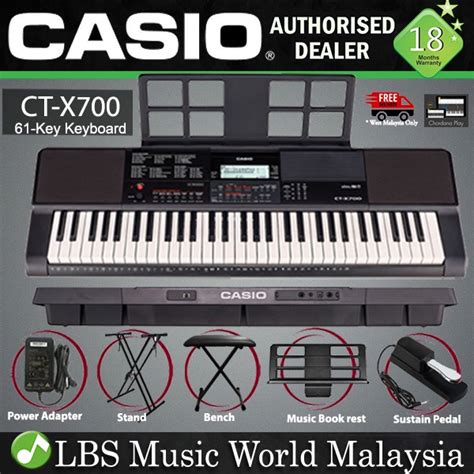 Casio Ct X700 61 Key Portable Keyboard Electric Piano Full Package With