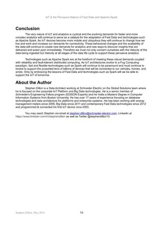 Iot And The Pervasive Nature Of Fast Data And Apache Spark Pdf