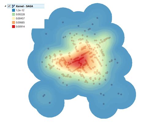 Why Do The Heat Map Qgis And Kernel Density Estimation Saga Tools Provide Different Results