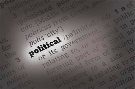 Premium Photo Political Dictionary Definition Single Word With Soft Focus