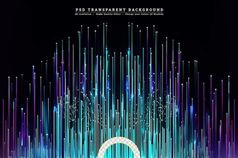 Premium PSD Stream Of Binary Code Design On Transparent Background