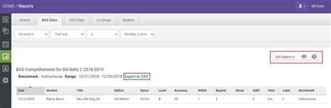 Bas Class Comprehension Report Overview On Heinemann Fountas And Pinnell
