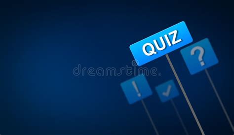 Quiz Text Concept On Blue Background Digital Question Mark Background Stock Illustration