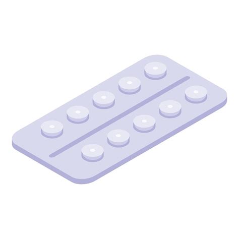 Allergy Tablets Icon Isometric Style 15647440 Vector Art At Vecteezy