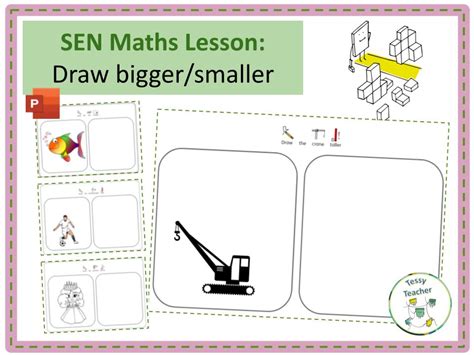 SEN Maths Lesson Draw Bigger Smaller Teaching Resources