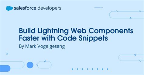 Sfdc Mindz On Linkedin Build Lightning Web Components Faster With Code