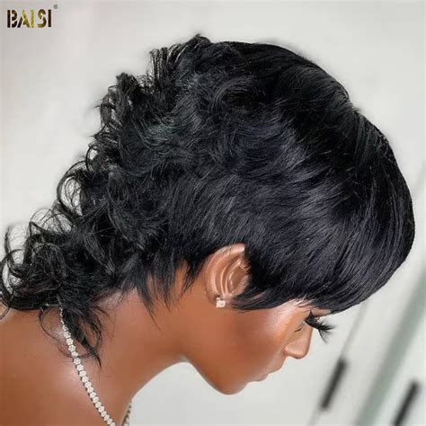Baisi Stunning Mullet Wig With Bangs Baisi Hair