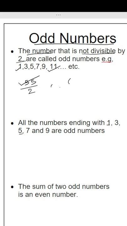 Odd Numbers Part 1 Number Systems Types Of Numbers Exam