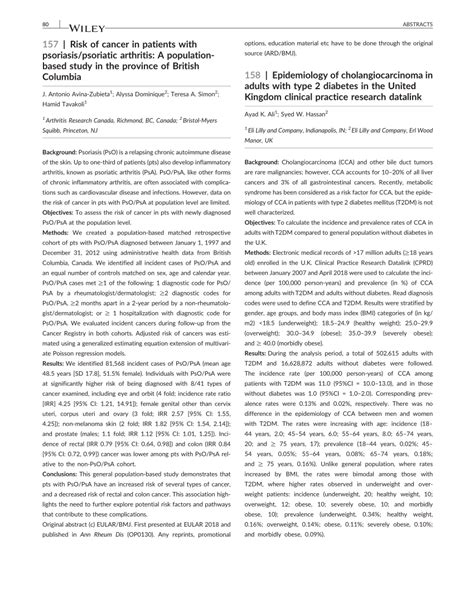 Pdf Epidemiology Of Cholangiocarcinoma In Adults With Type 2 Diabetes In The United Kingdom