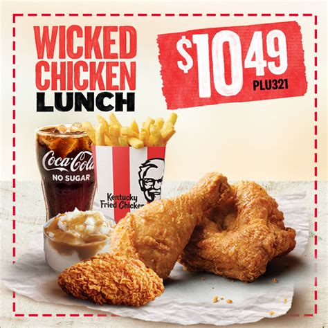 Deal Kfc 1049 Wicked Chicken Lunch Frugal Feeds Nz