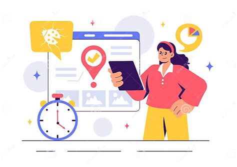 Software Testing Vector Illustration Featuring Application Engineering