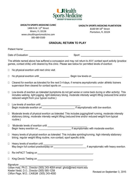 Information For Atcs University Of Miami Concussion Program