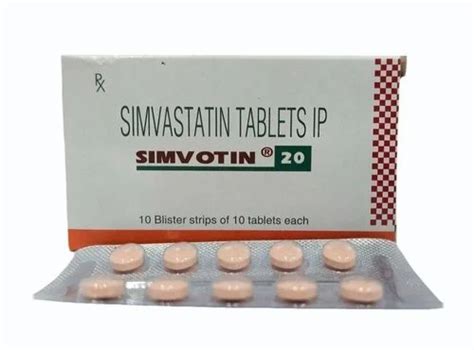 Simvastatin 20mg Tablet Simvotin 20 At ₹ 284strip Simvastatin