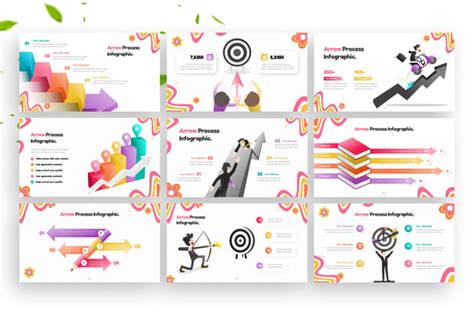 Arrow Process Infographic Groovy Style Keynote Incl Dynamics And Progress Envato