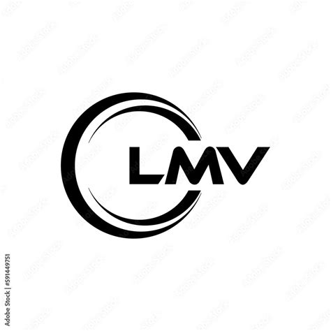Lmv Letter Logo Design With White Background In Illustrator Cube Logo