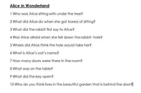 The Story Of Alice In Wonderland Teacher Graeme S Grade 5 IEP Blog