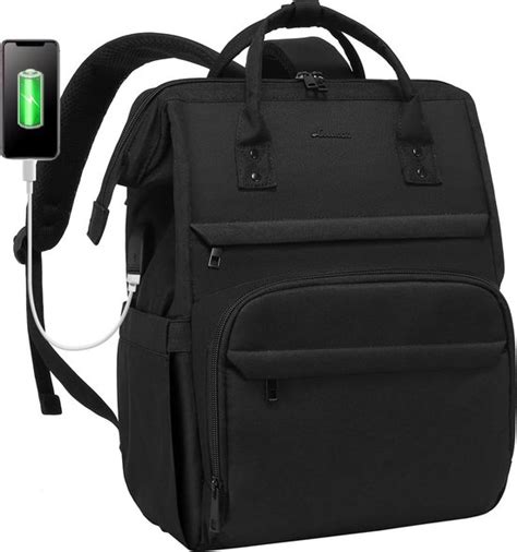 Laptoptas Inch Zwart Usb Oplaadpoort X X Rugzak Voor Dames Bol