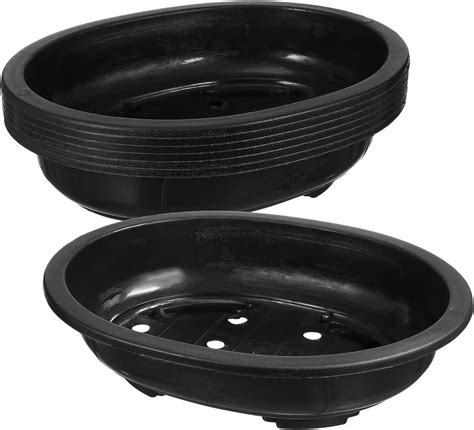 Amazon Toddmomy 6Pcs Large Plastic Bonsai Training Pots Oval