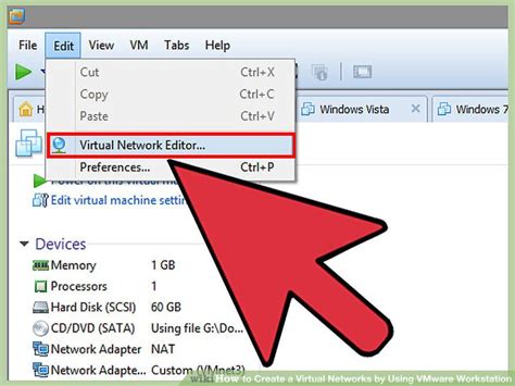 how to create a virtual networks by using vmware workstation