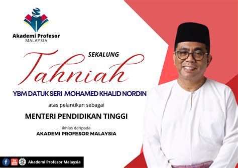 Tahniah Diucapkan Kepada Datuk Akademi Profesor Malaysia