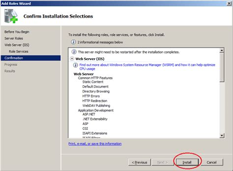 El Rincón del Software Instalación de IIS en Windows 2008 Server R2