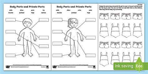 Ks1 Private Body Parts Activity Rshe Resources Twinkl