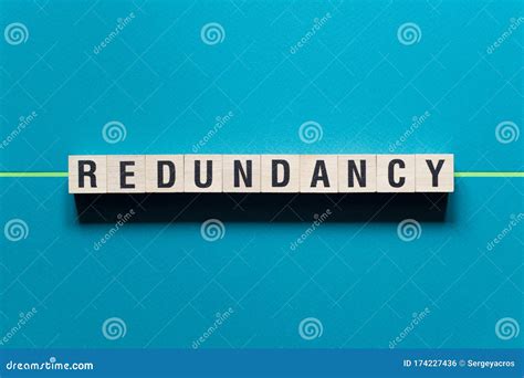Redundancy Word Written On Wood Block Redundancy Text On Table