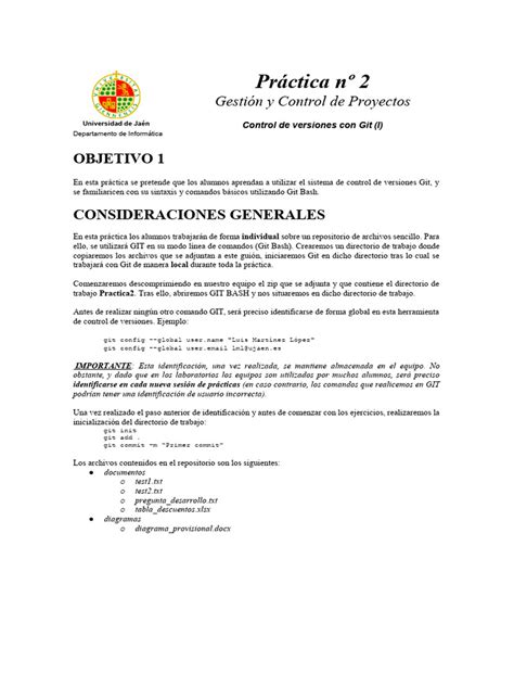 Practica2 Git 1v3 Pdf Archivo De Computadora Control De Versiones