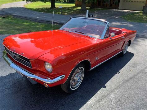 1st Gen Red 1965 Ford Mustang Convertible Automatic Sold